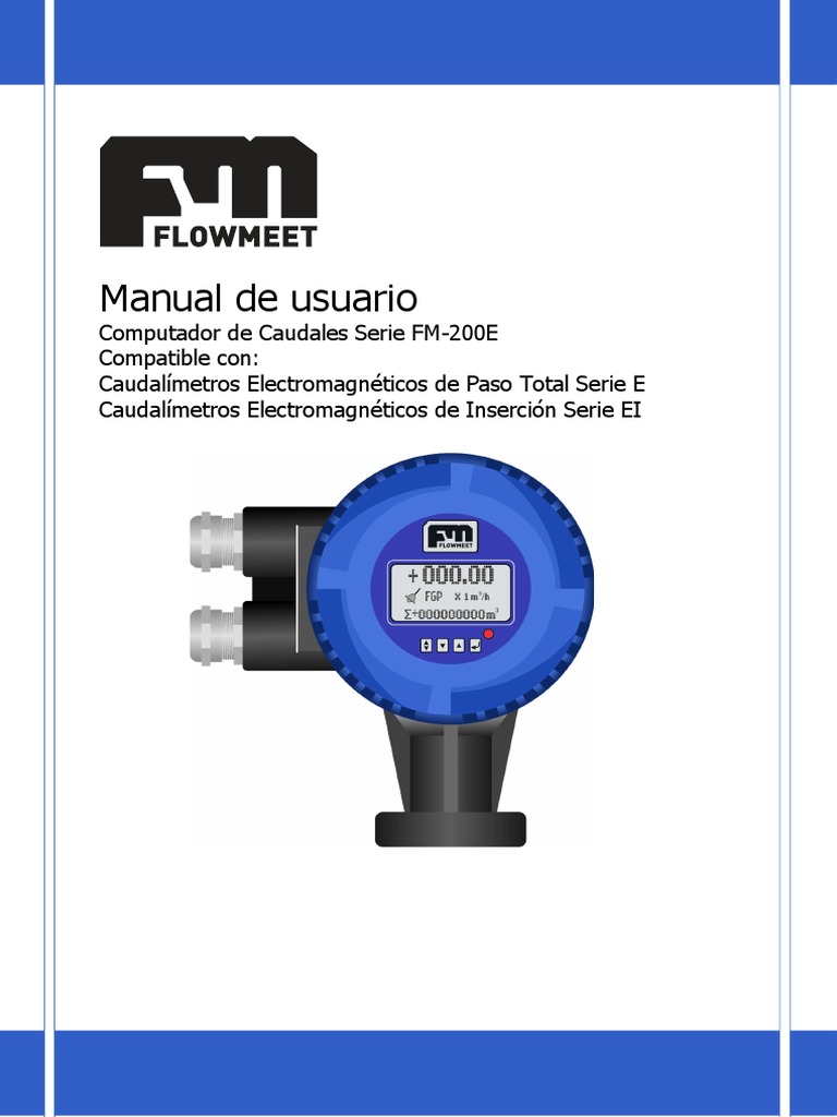 Manual de Usuario Caudalímetro FM-200E | PDF | Contraseña | Relé
