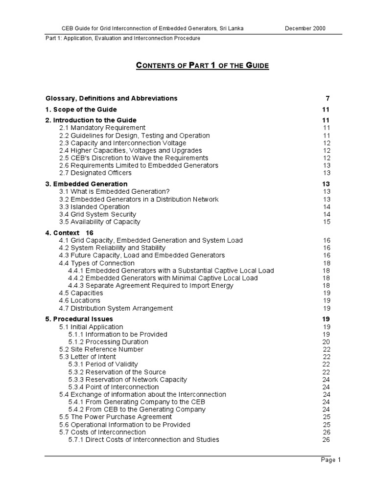 CEB Grid Conection Guide | PDF