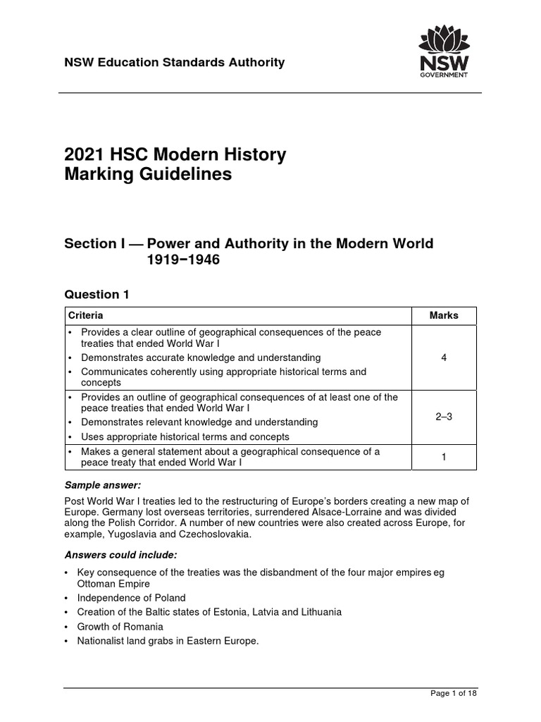 2021 HSC Modern History Marking Guide | PDF | Joseph Stalin | Cultural ...