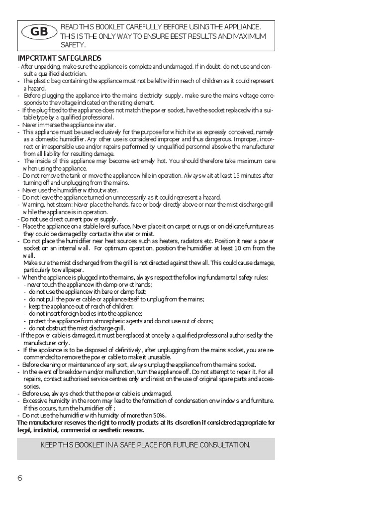 Manual DeLonghi VH400 (2 Páginas) | PDF | Ac Power Plugs And Sockets ...