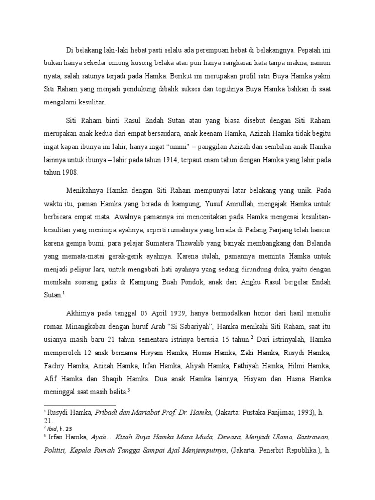 Profil Anak Buya Hamka | PDF