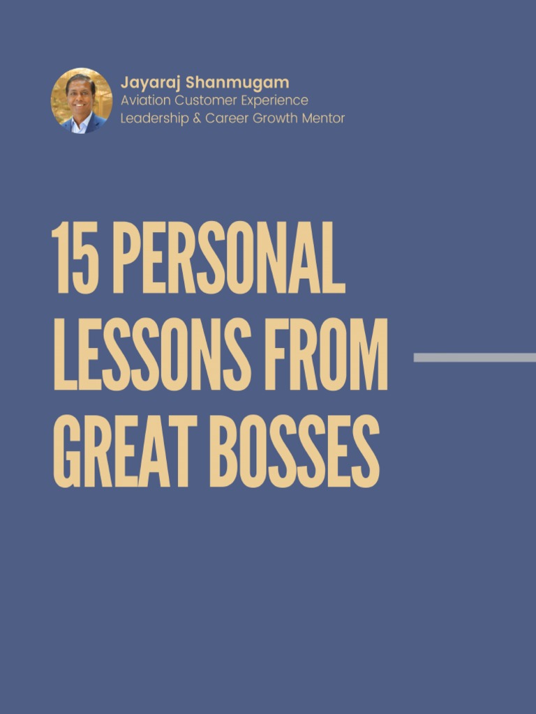 15 Personal Lessons From Great Bosses 1678883659 | PDF 15 Personal Lessons From Great Bosses 1678883659 | PDF