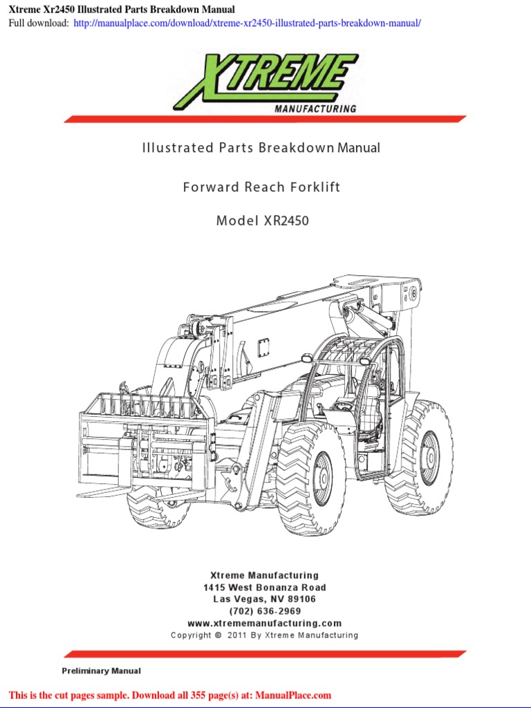Xtreme Xr2450 Illustrated Parts Breakdown Manual | PDF | Brake | Steering