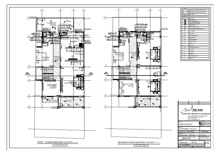 First Floor Sanitary Layout Second Floor Sanitary Layout: Terrace 2m ...