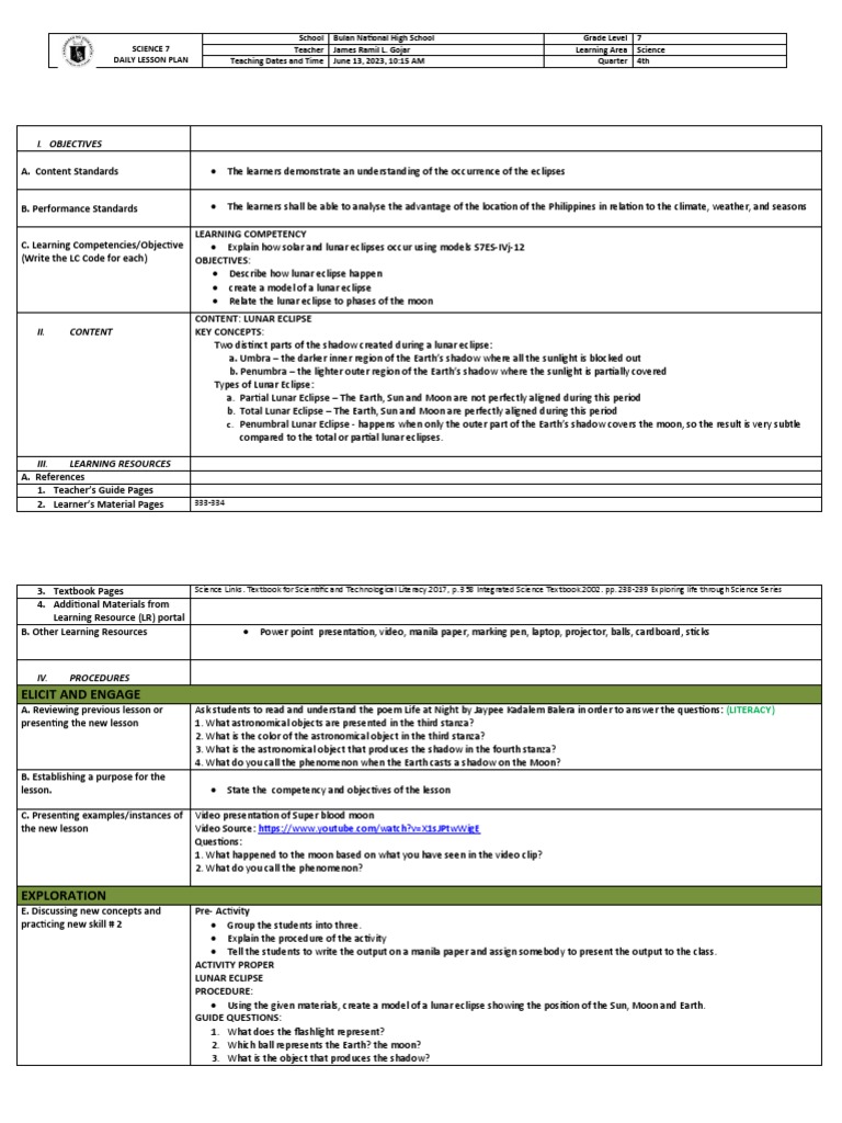 DLP Lunar Eclipse | PDF | Solar Eclipse | Moon
