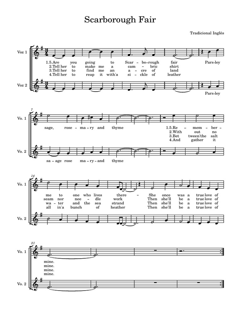Scarborough Fair Lyrics and Meaning | PDF