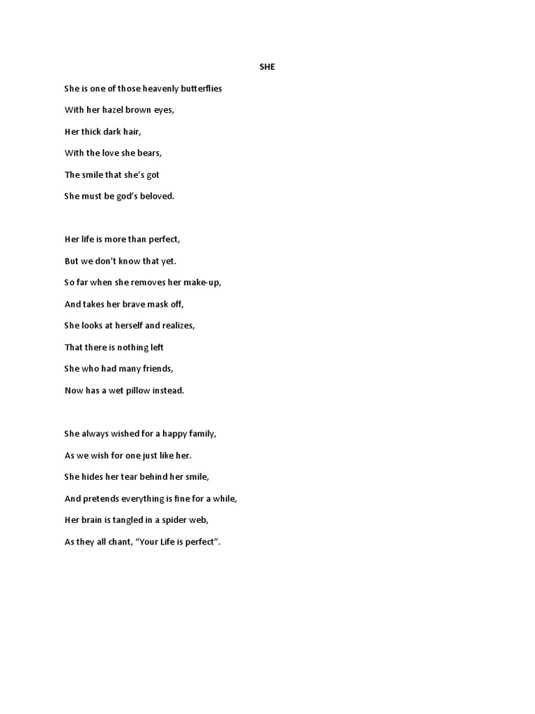 SHE Poem | PDF