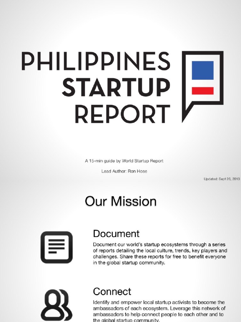 Ron Hose PH Startup Scene | PDF