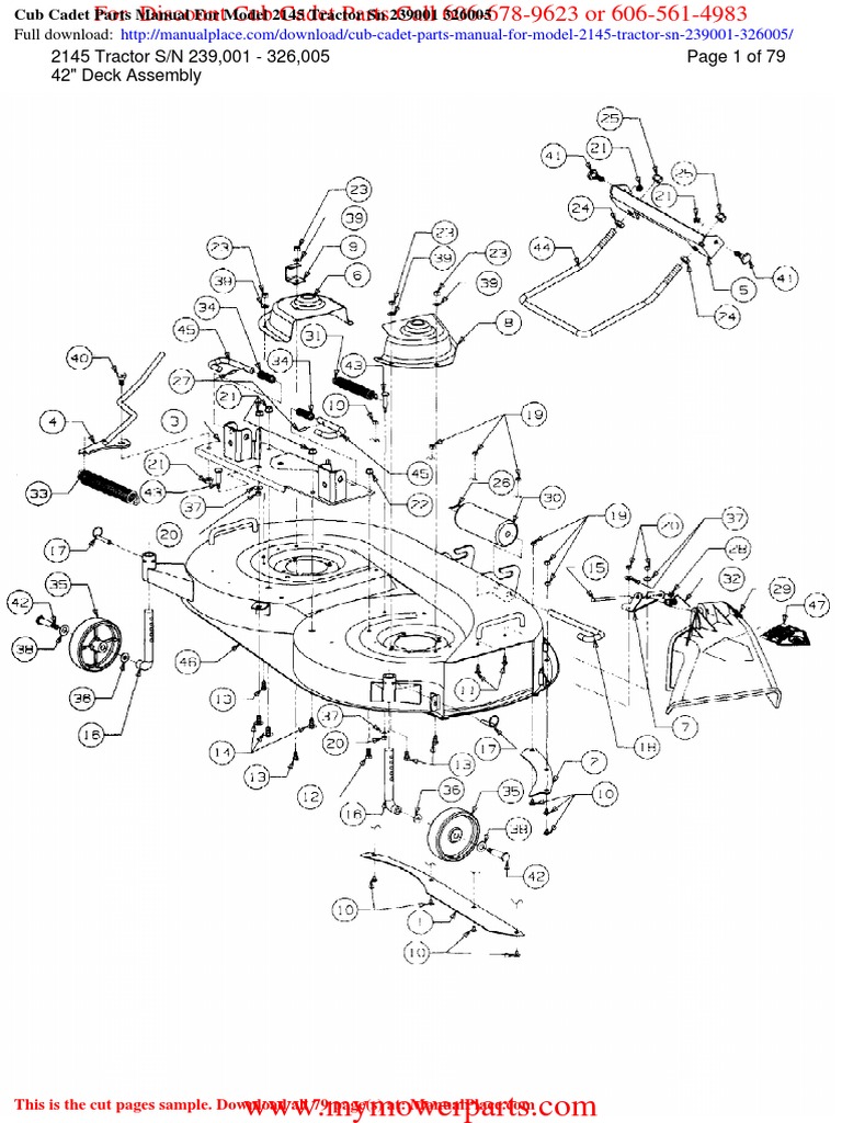 Cub Cadet 2145 Parts Manual Overview | PDF | Screw | Tractor