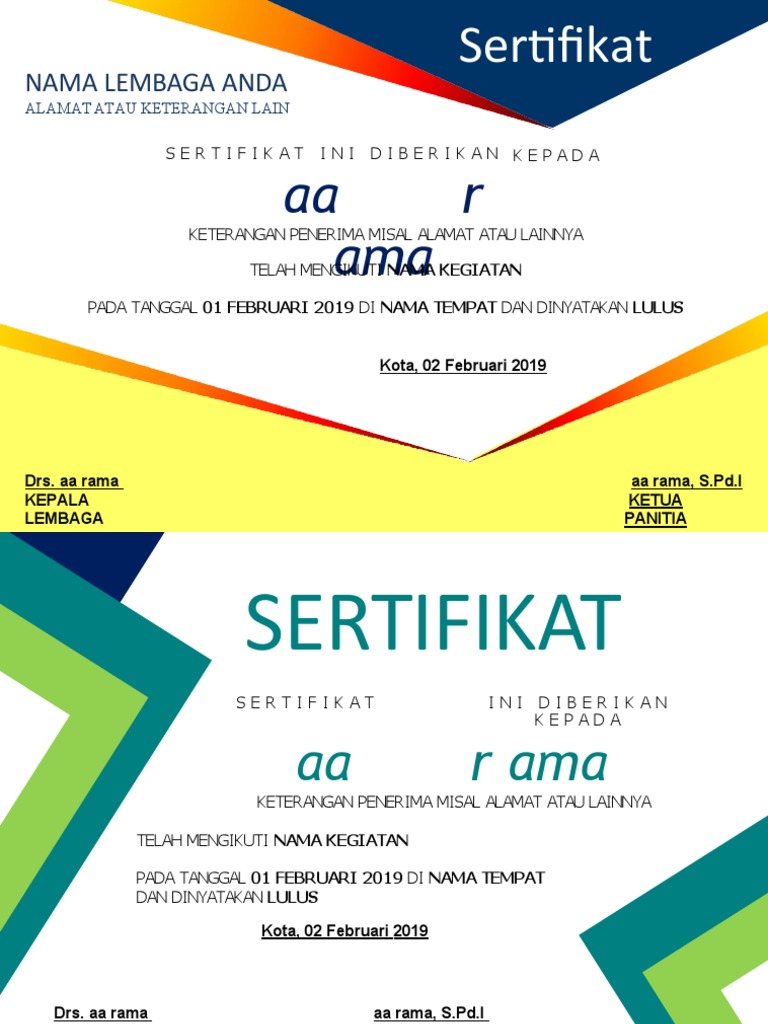 Sertifikat Perjusa | PDF