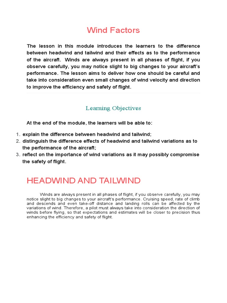 Headwind vs Tailwind Effects | PDF | Business | Science & Mathematics