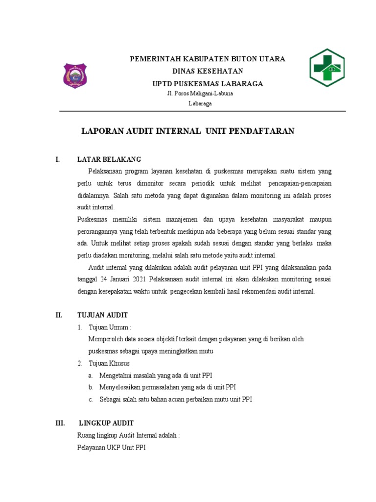 Laporan Audit Ppi 2021 | PDF