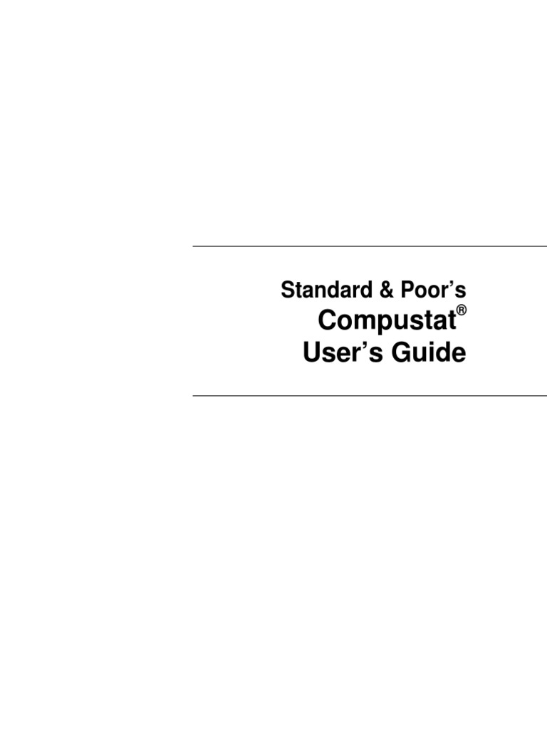 Compustat Users Guide-2003 | PDF | Equity (Finance) | Depreciation
