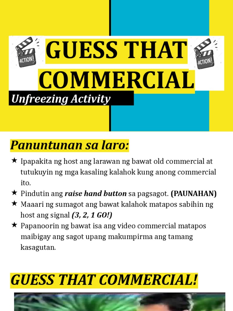 Guess That Commercial Game Guide | PDF | Games & Activities