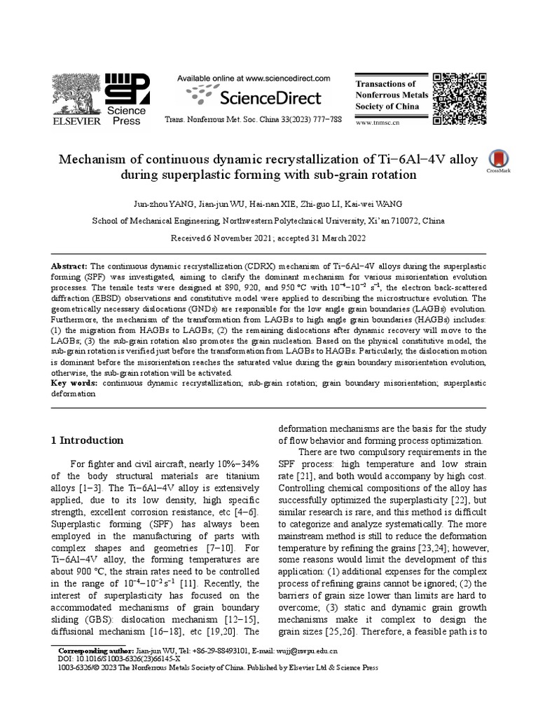CRDX Subgrain Rotation | Download Free PDF | Crystallite | Chemistry