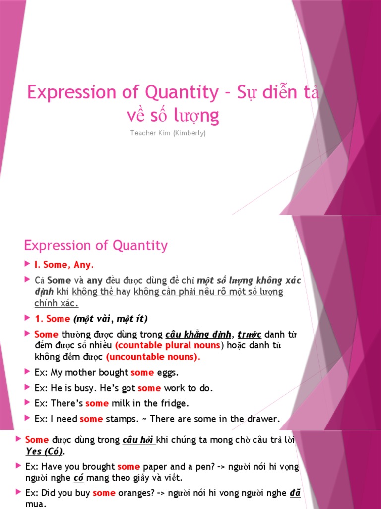Expression of Quantity | PDF
