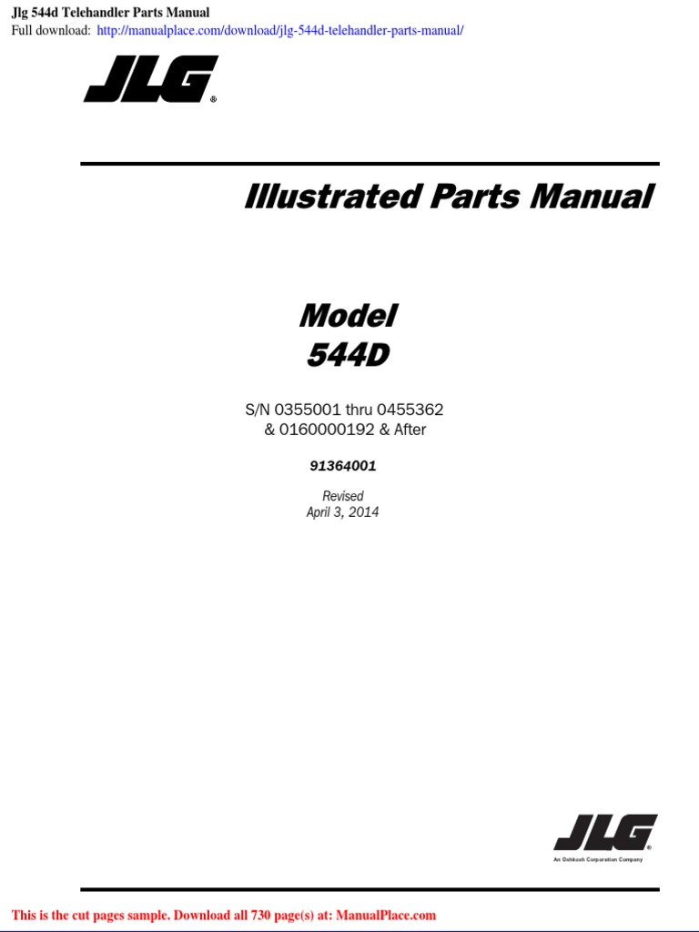 JLG 544d Telehandler Parts Manual | PDF