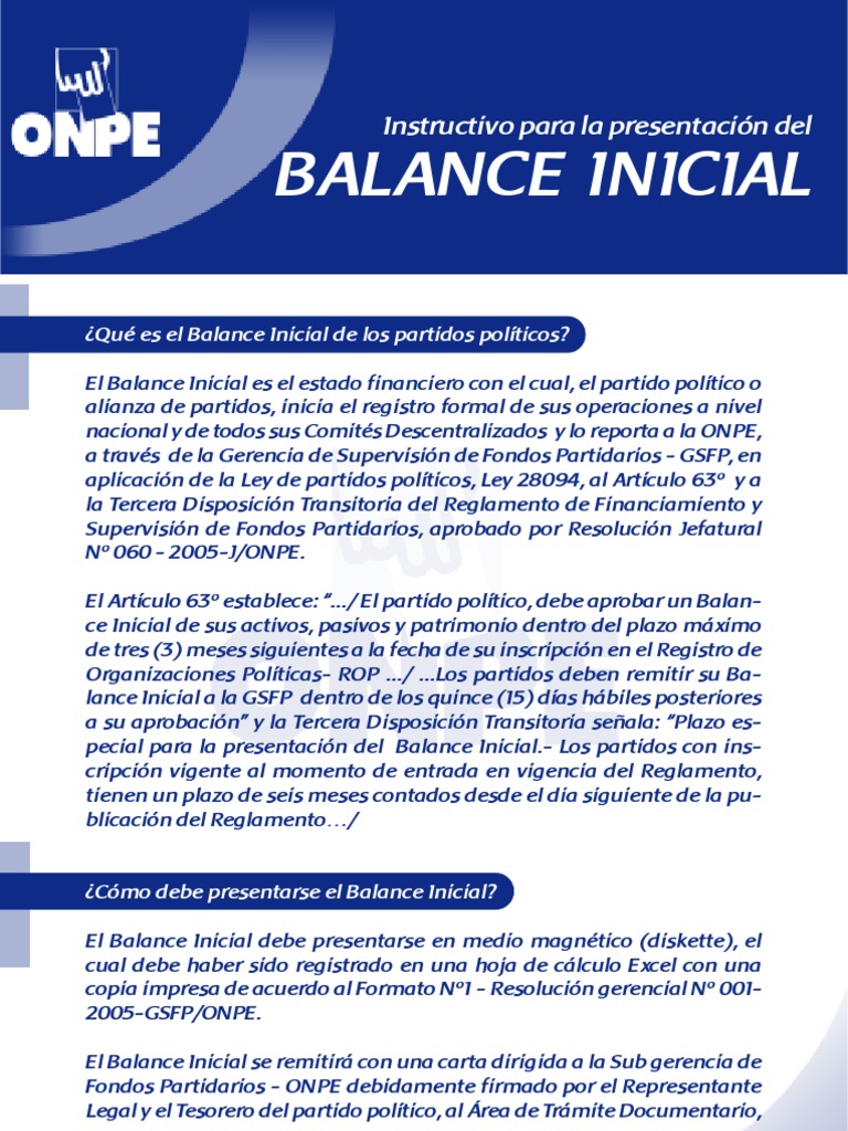 01 Balance Inicial | PDF | Principios contables generalmente aceptados ...