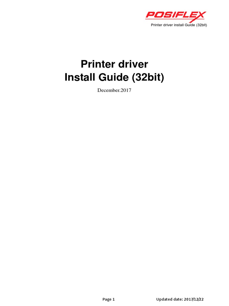 Printer Driver Install Guide (32BIT) | PDF | Device Driver | Printer (Computing)