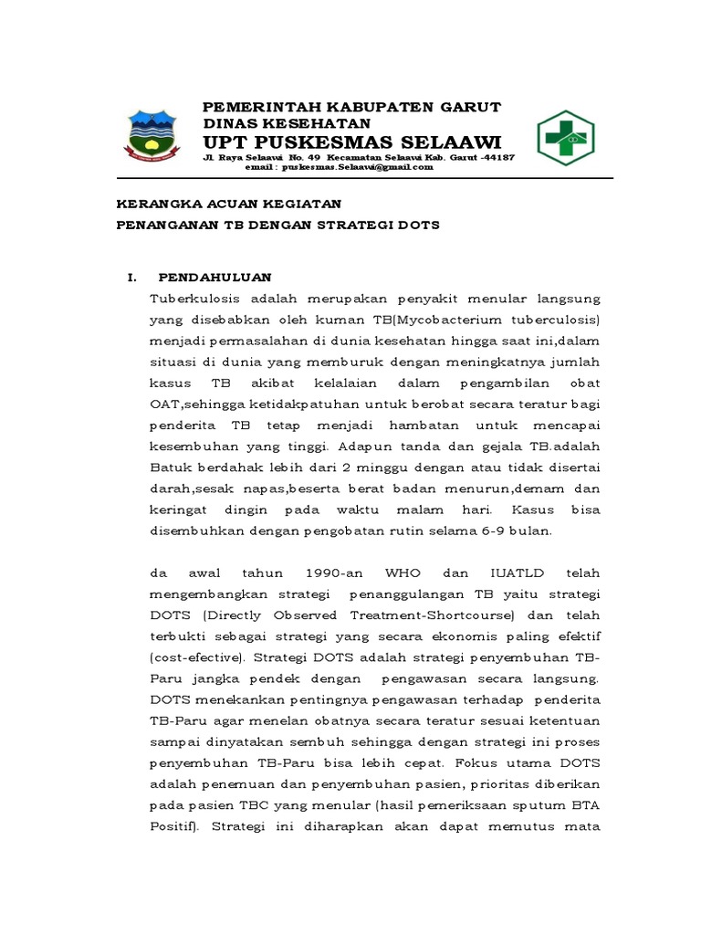 Penanganan TB dengan Strategi DOTS | PDF | Pengembangan Diri