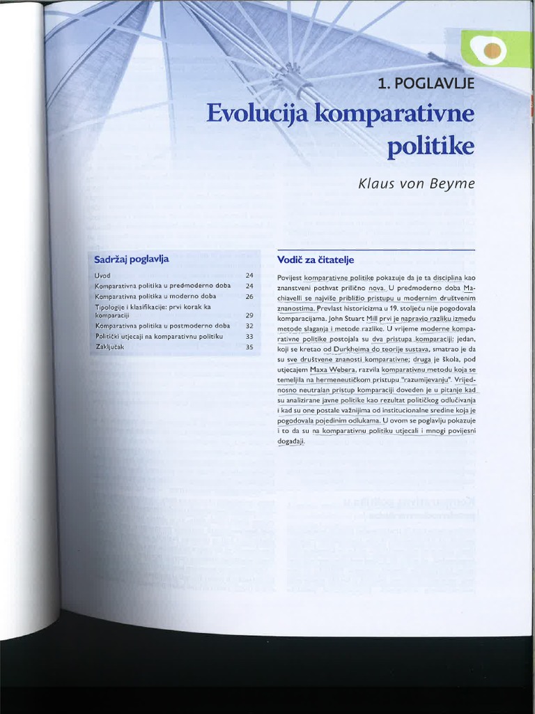 Caramani Knjiga: Uvod U Komparativnu Politiku, 1.-17. Poglavlje | PDF
