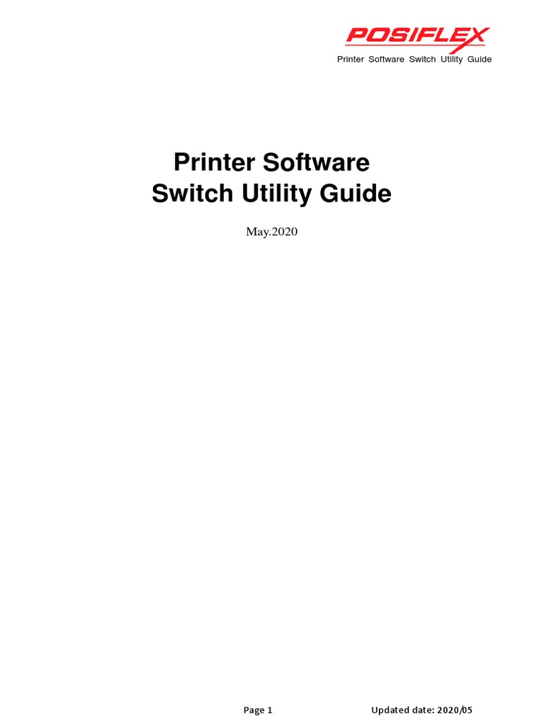 Printer Software Switch Utility Guide V2.0x | PDF | Printer (Computing) | Office Equipment