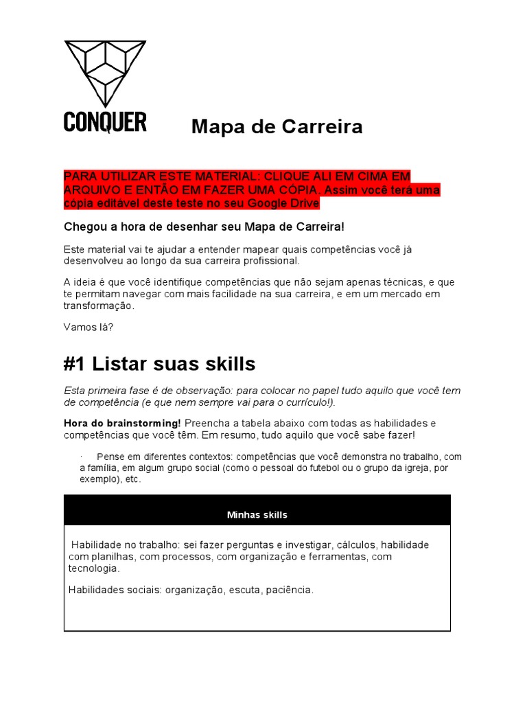 PNL07 - Mapa Da Carreira | PDF | Comunicação | Pensamento