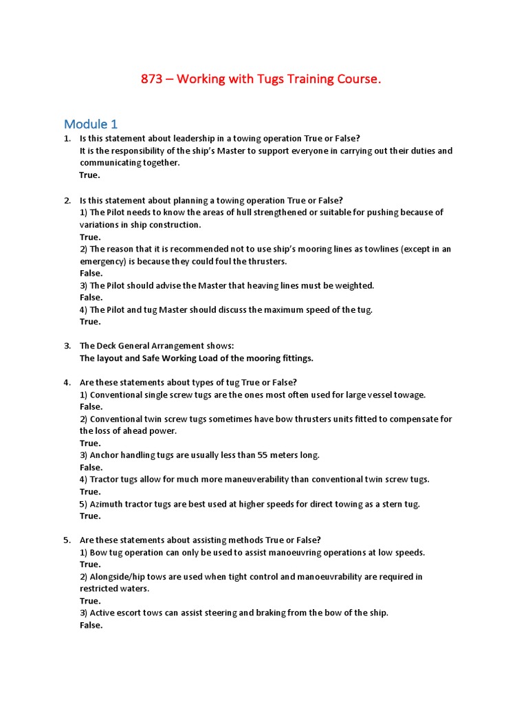 873 - Working With Tugs | PDF | Tugboat | Anchor