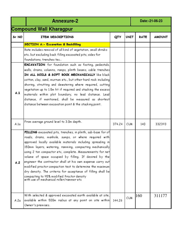Compound Wall Offer | PDF | Concrete | Masonry
