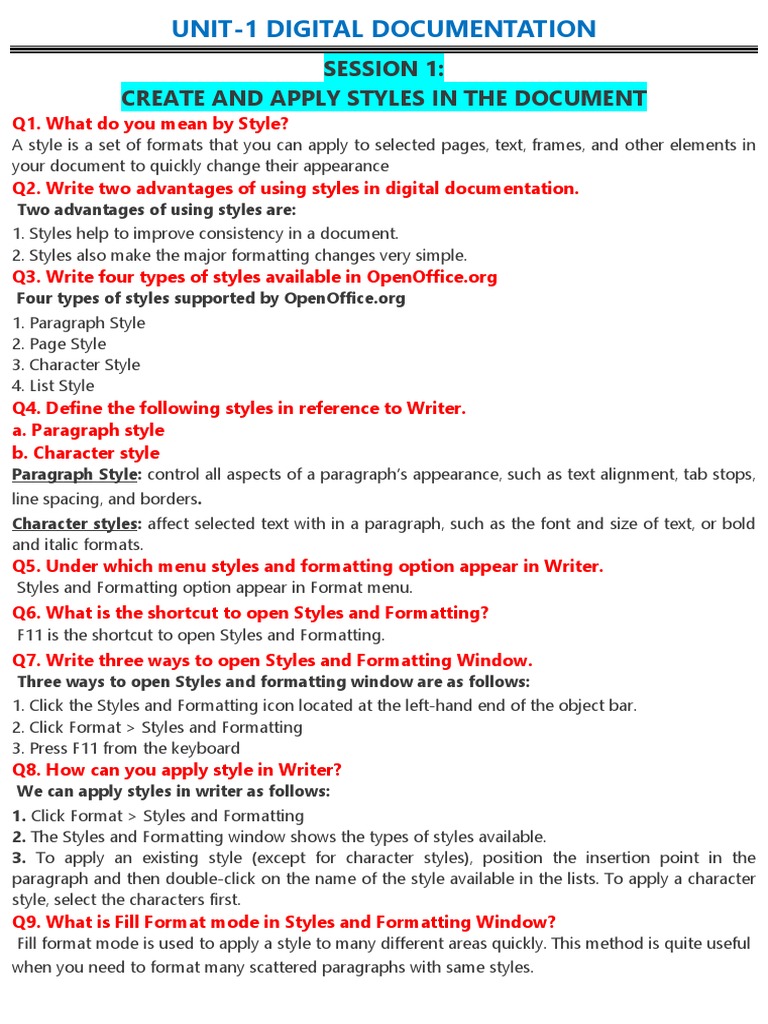 Unit 1 Digital Documentation | PDF | Menu (Computing) | System Software