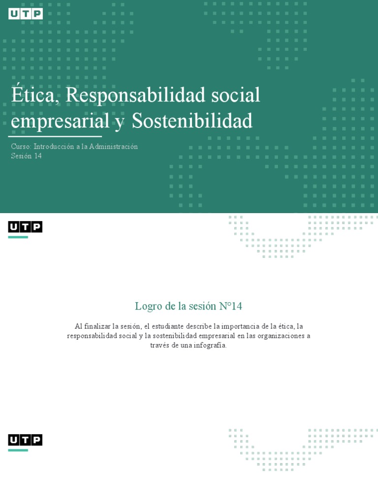 S14 - Ética, RSE y Sostenibilidad | PDF | Responsabilidad social ...
