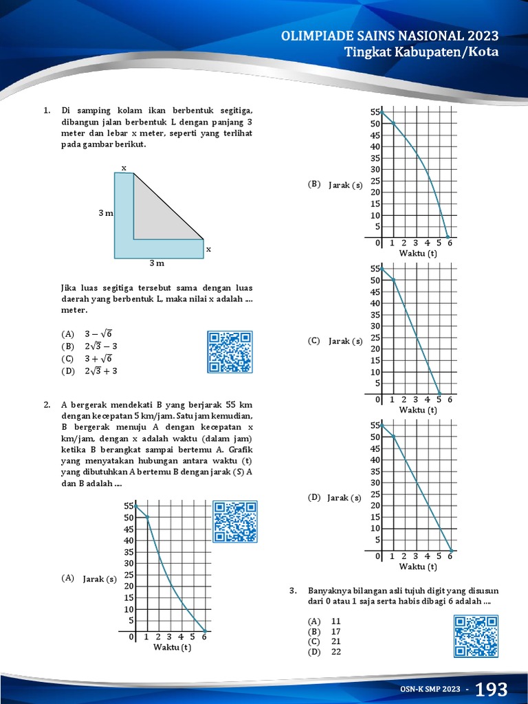 Pembahasan OSNK Matematika SMP 2023 (Pak-Anang - Blogspot.com) | PDF