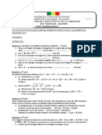 Composition Maths 4ème 2024-2025 | PDF