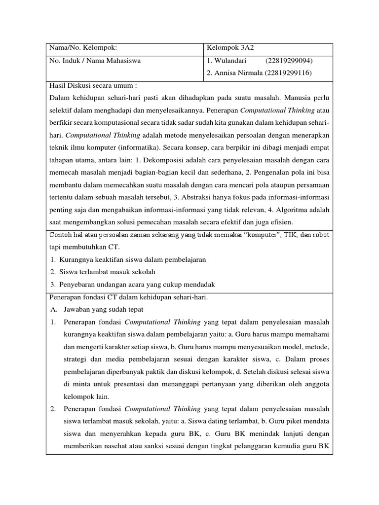 Ruang Kolaborasi CT - Kelompok 3A2 | PDF