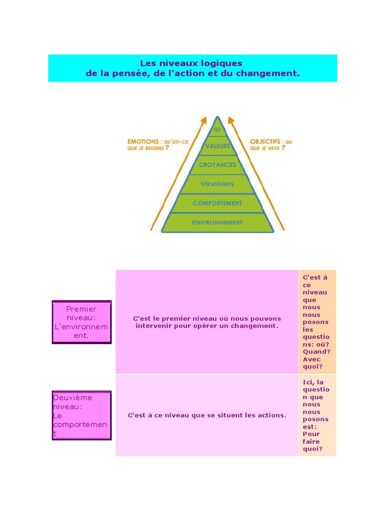 Comment Utiliser La Pyramide de DILTS | PDF
