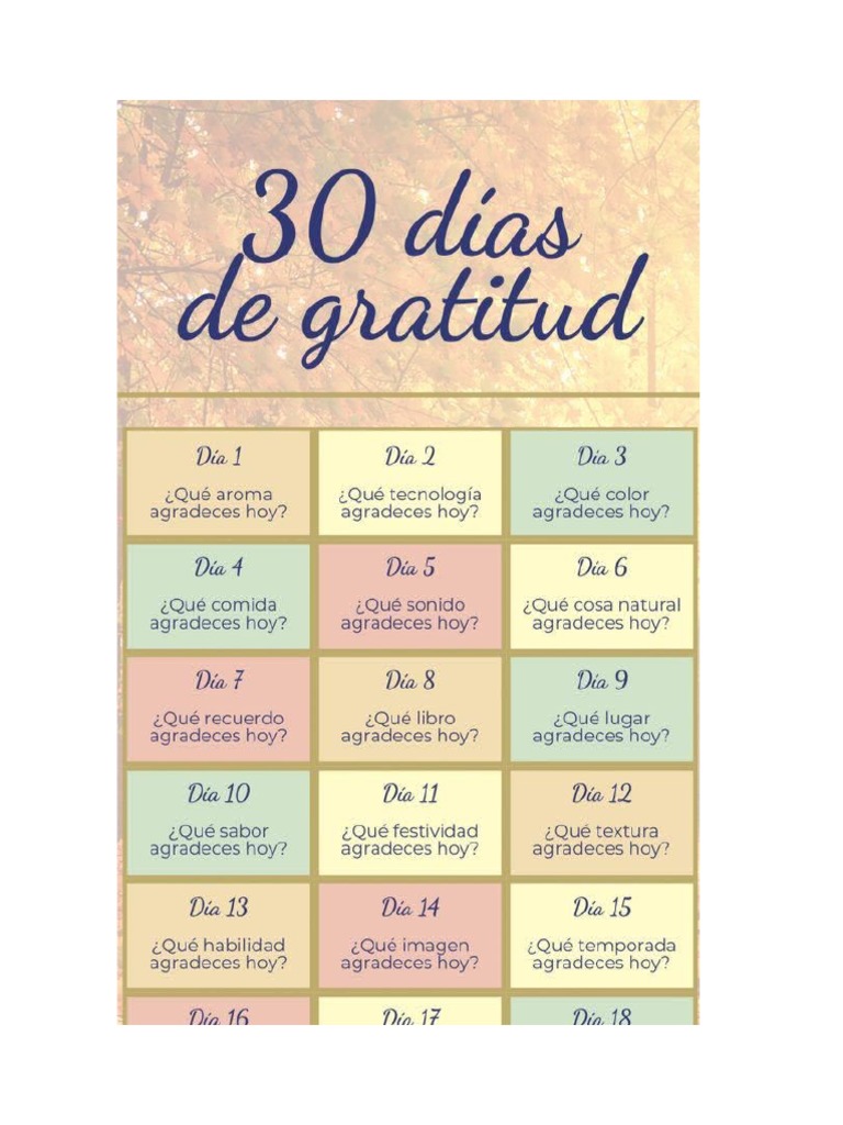 30 Dias de Gratitud | PDF