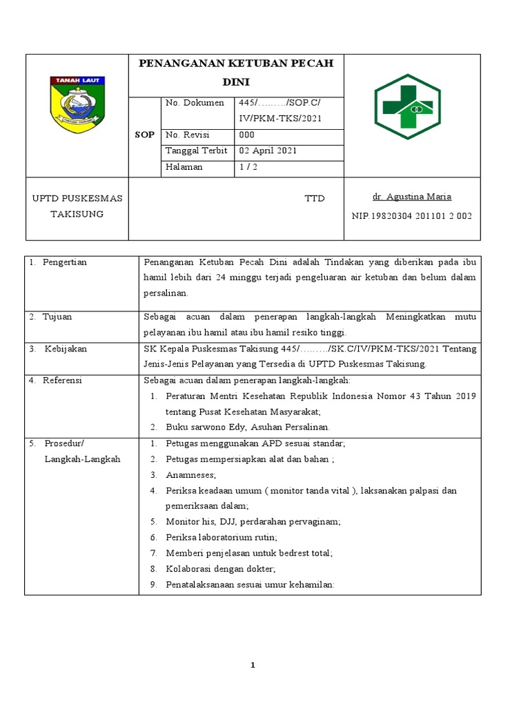 Sop Penanganan KPD | PDF