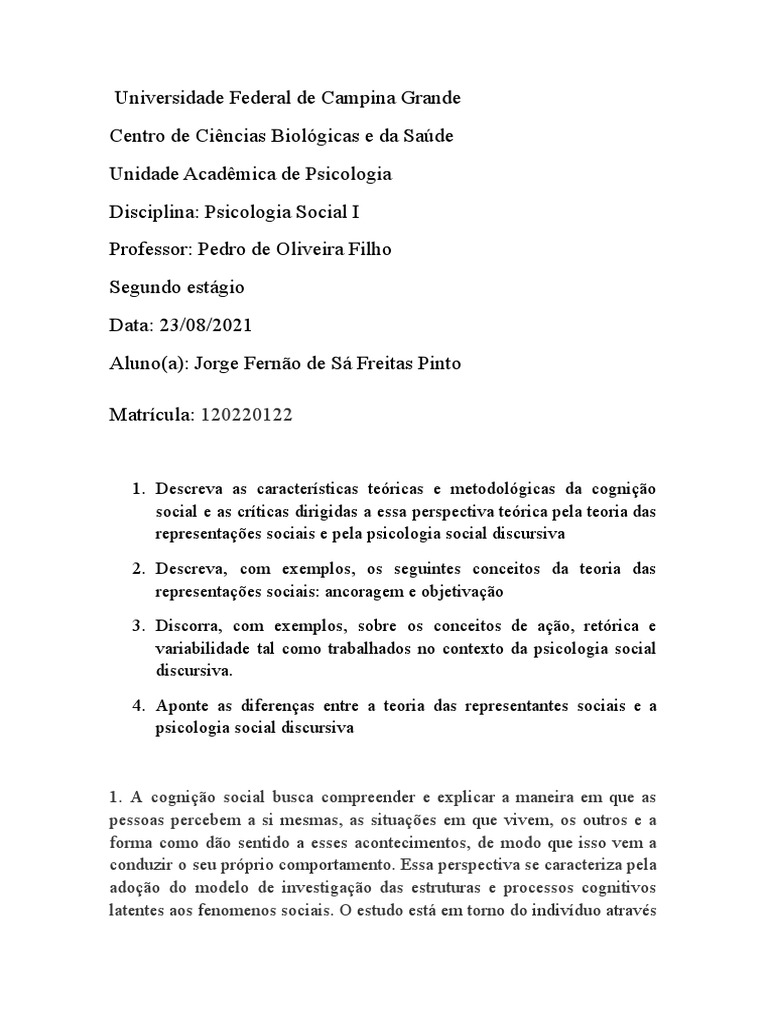 Prova Do Segundo Estágio | PDF