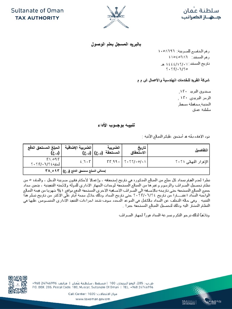 Warning Letter | PDF | Taxes | Money