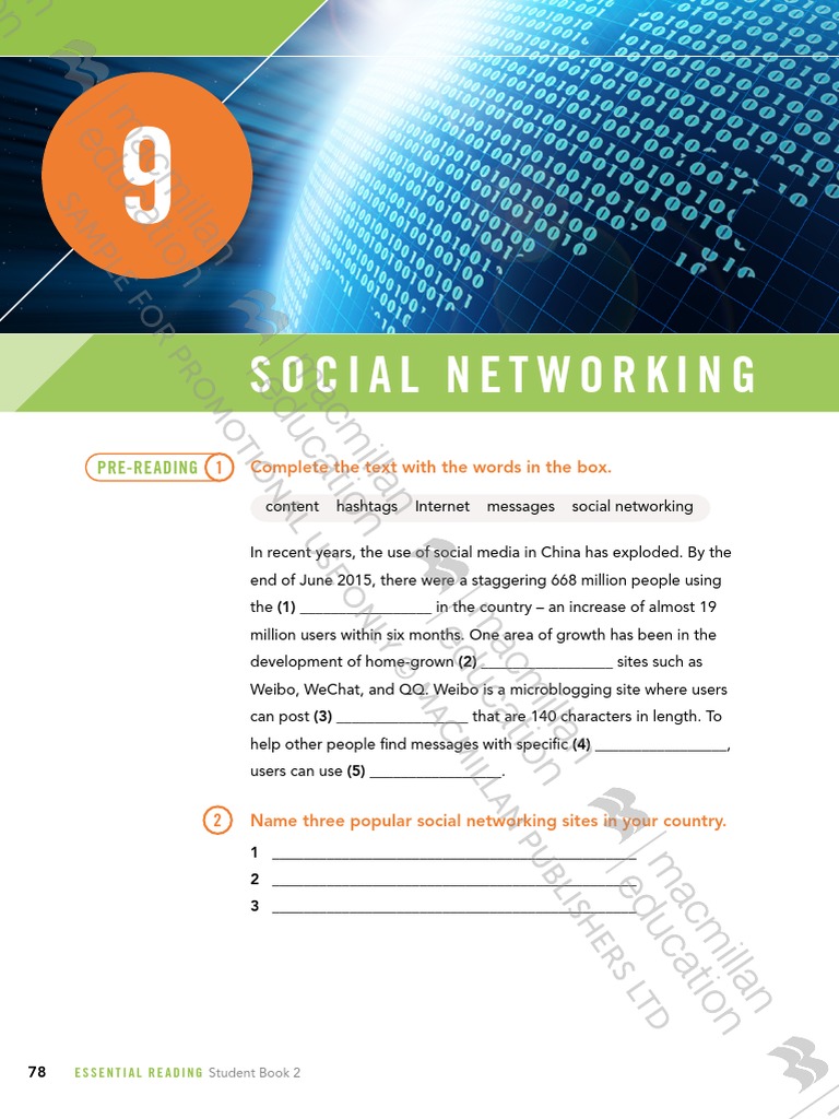 Essential Reading 2nd Edition Level Student S Book Level 2 Unit 9 | PDF | Social Networking ...