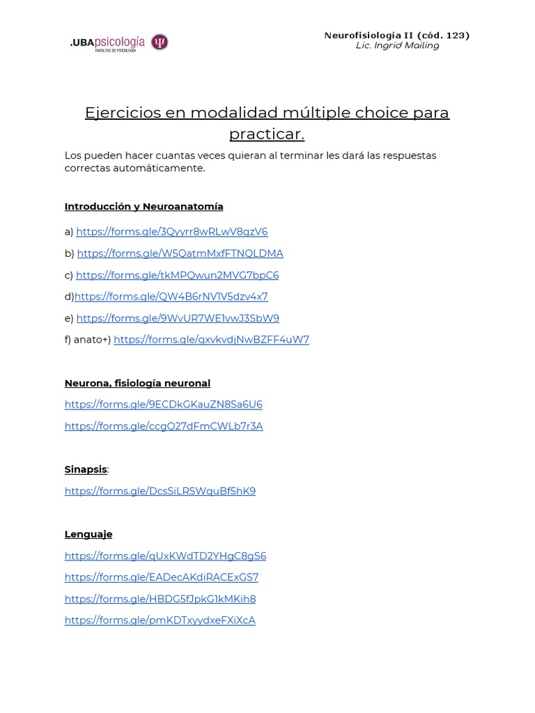 Ejercicios en Modalidad Múltiple Choice para Practicar | PDF