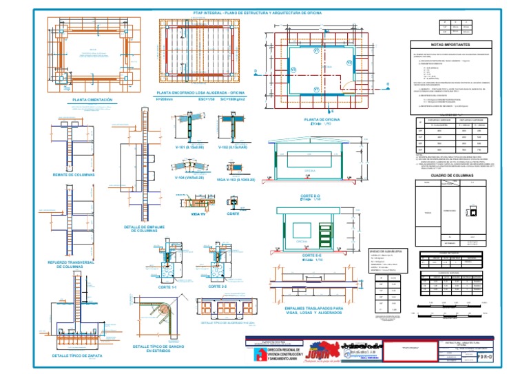 PTAP Integral - Estructura y Arquitectura - Oficina | PDF | Hormigón ...