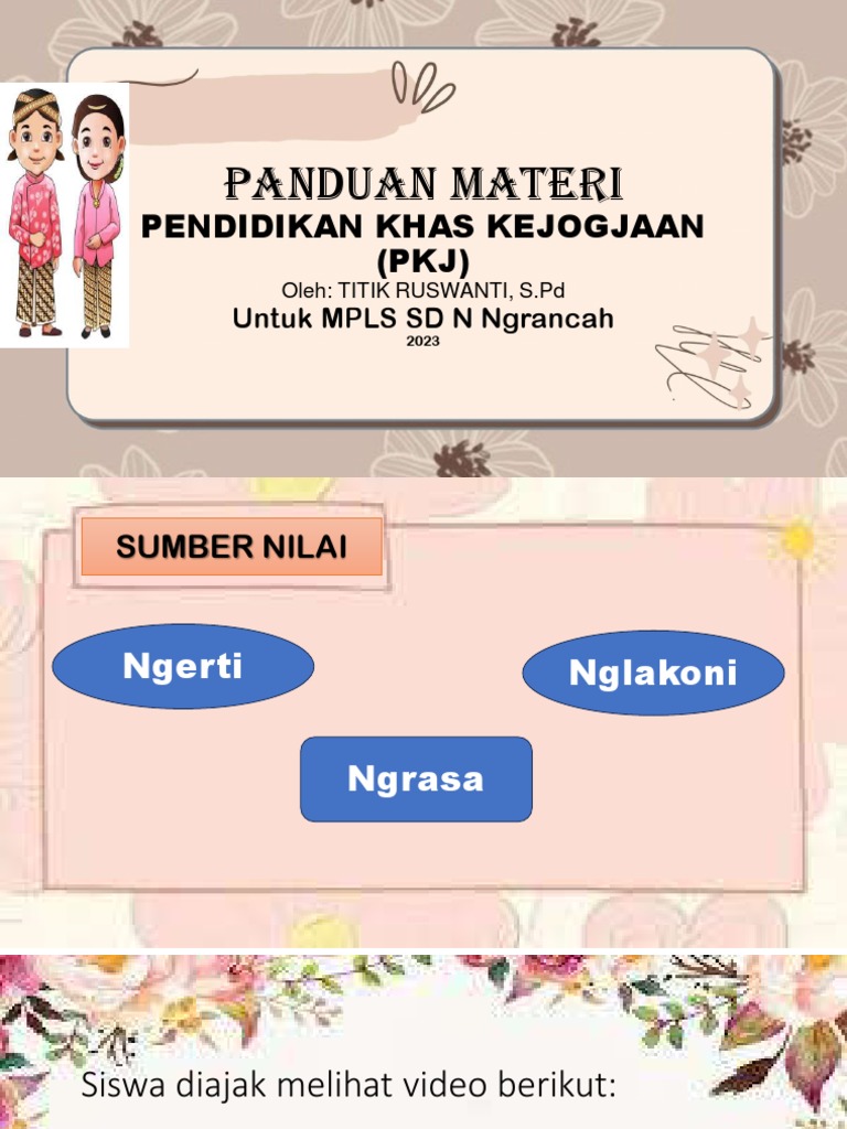 Panduan Materi PKJ MPLS 2023 - Titik Ruswanti | PDF