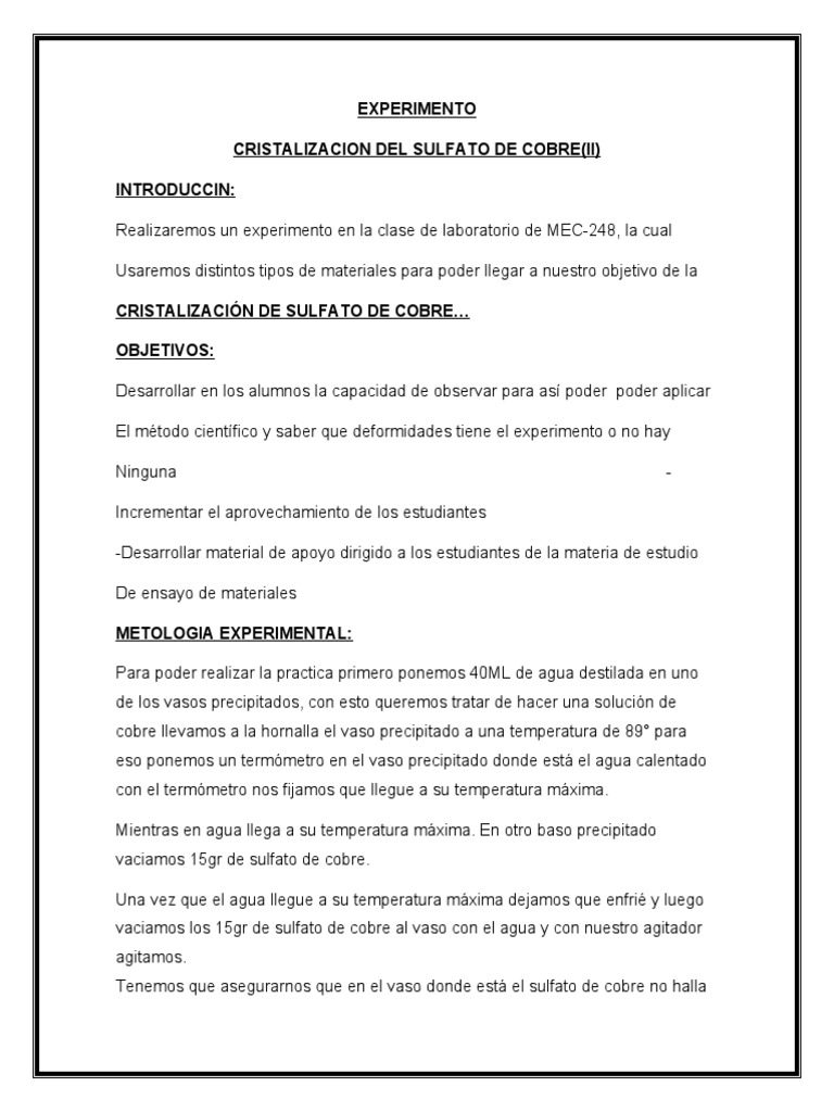 Lab Mec-248 1 | PDF | Cobre | Líquidos