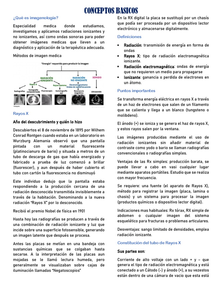 Conceptos Basicos | PDF | Rayo X | Imagen de resonancia magnética