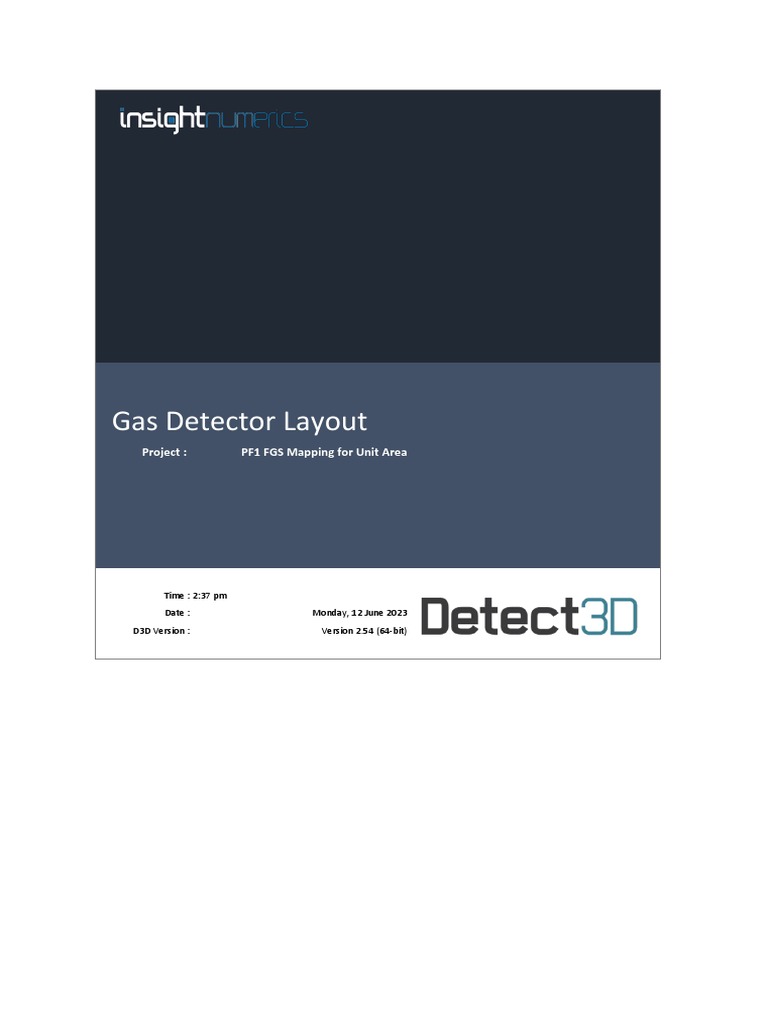 Gas Detector Layout: Project: PF1 FGS Mapping For Unit Area | PDF