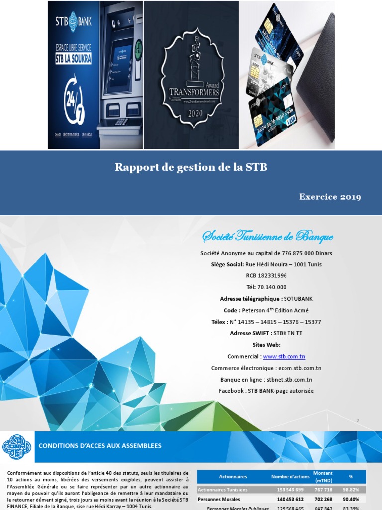Rapport Annuel STB 2019 | PDF