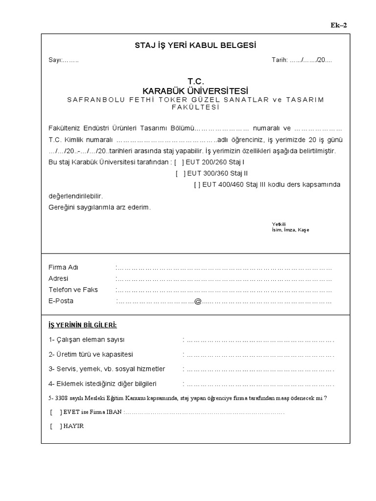 Alperen Yeşilova Staj 3 Ek 2 | PDF