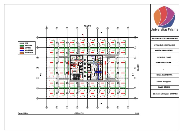Denah Utilitas Gedung Tinggi | PDF