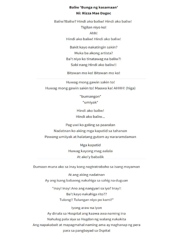 Declamation Piece | PDF